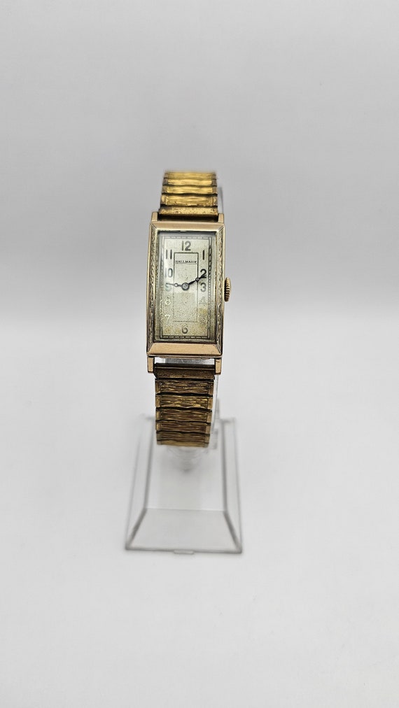 Rare Vintage Hallmark Art Deco tank Watch. 1940's Gol… - Gem