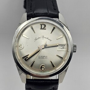 Vintage Manual Wind Andre Bouchard Date Swiss Mens Watch, Size 33.5 Mm ...