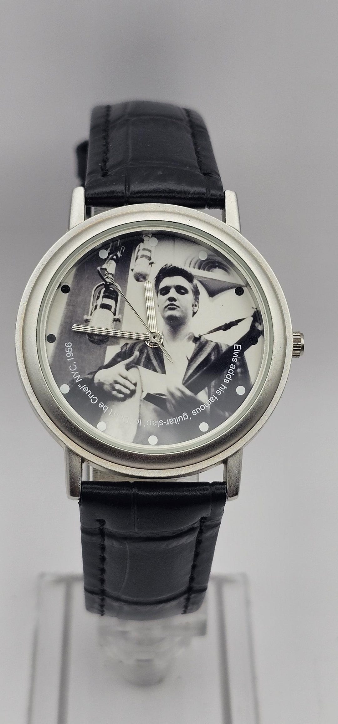 Vintage Elvis Presley 1996 Collectors Watch, Leather Strap, New Battery ...