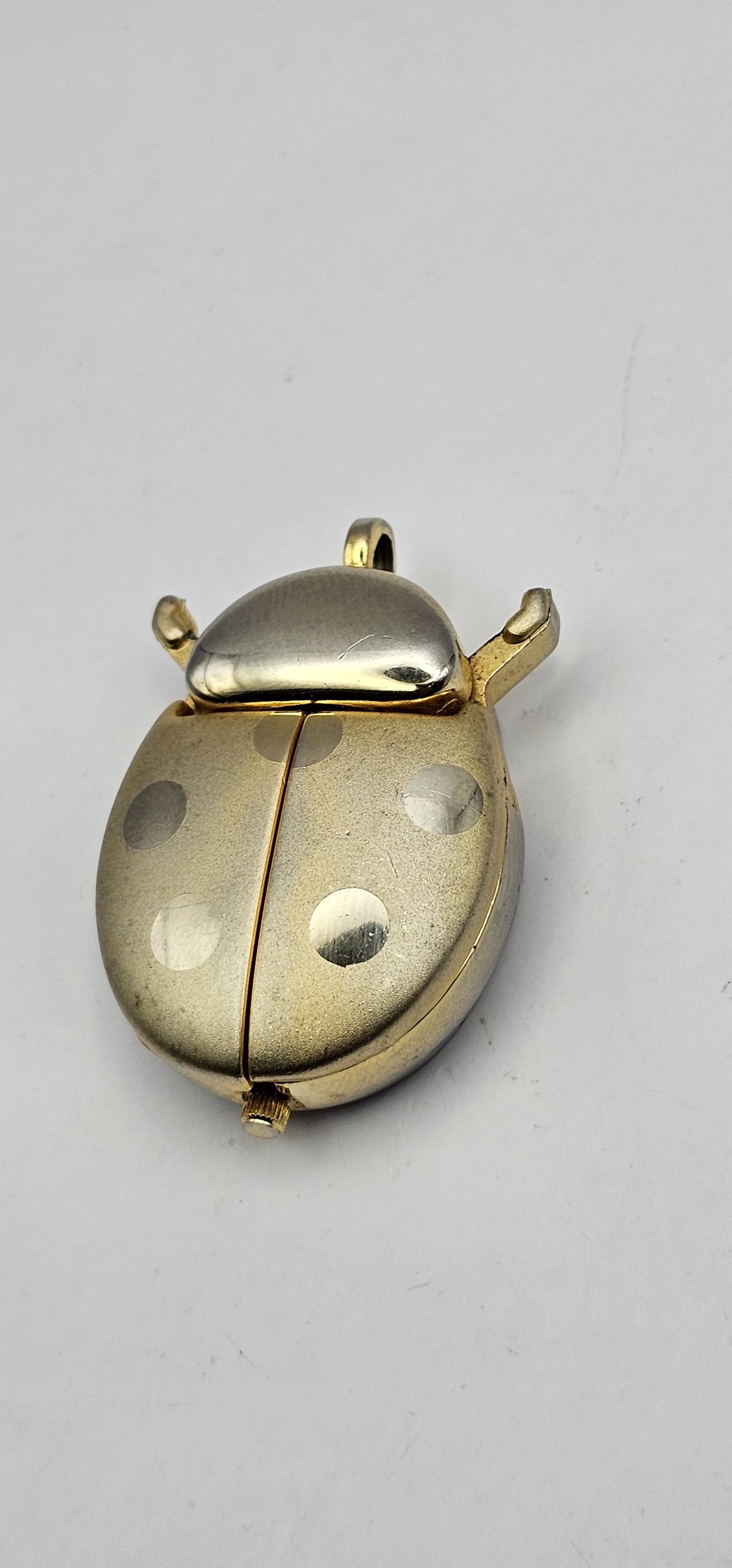 Beautiful Vintage Ladybug Peekaboo Pendant Watch, Quartz Movement ...