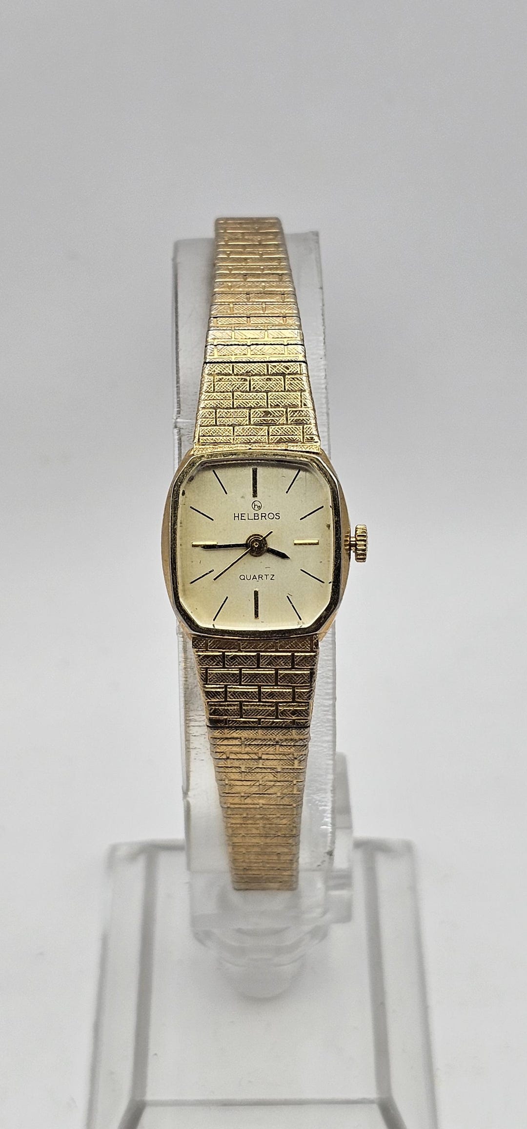 Vintage Helbros Quartz Watch With Goldtone Adjustable Band, Quartz ...