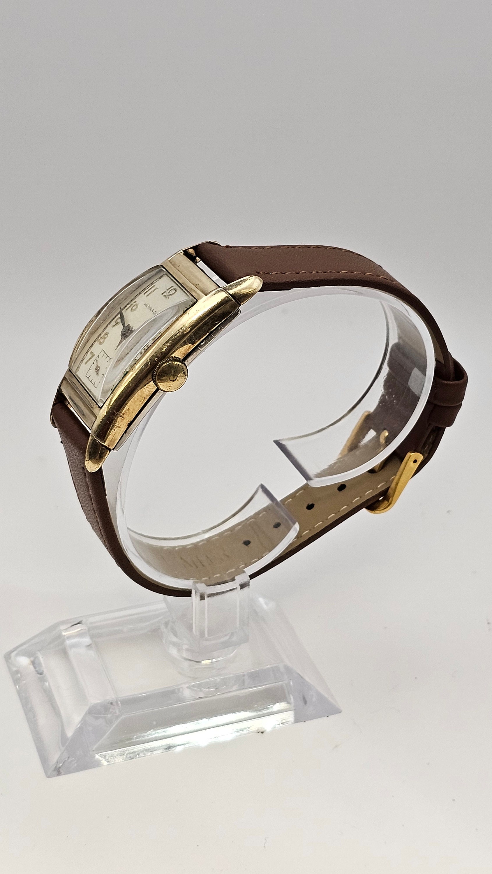 Rare Vintage Monarch Tank Watch With Subseconds Dial Manual Wind Swiss ...