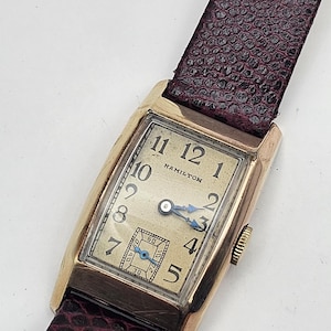 Amazing Vintage Hamilton Tank Watch, Subseconds, 14K Gold Filled Case ...