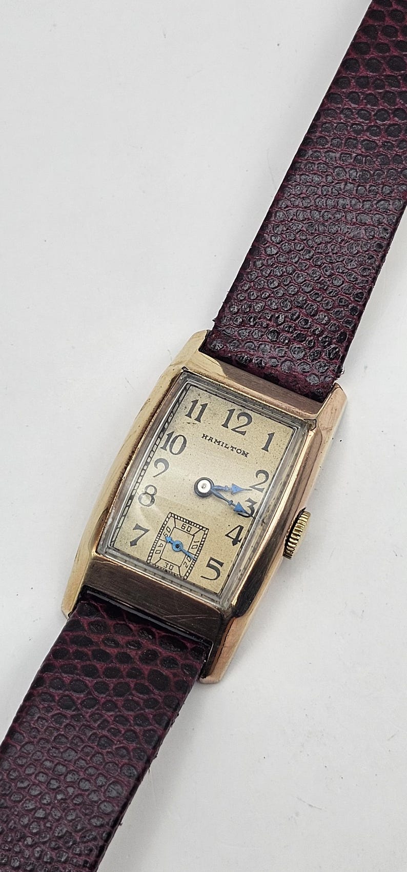 Amazing Vintage Hamilton Tank Watch, Subseconds, 14K Gold Filled Case ...