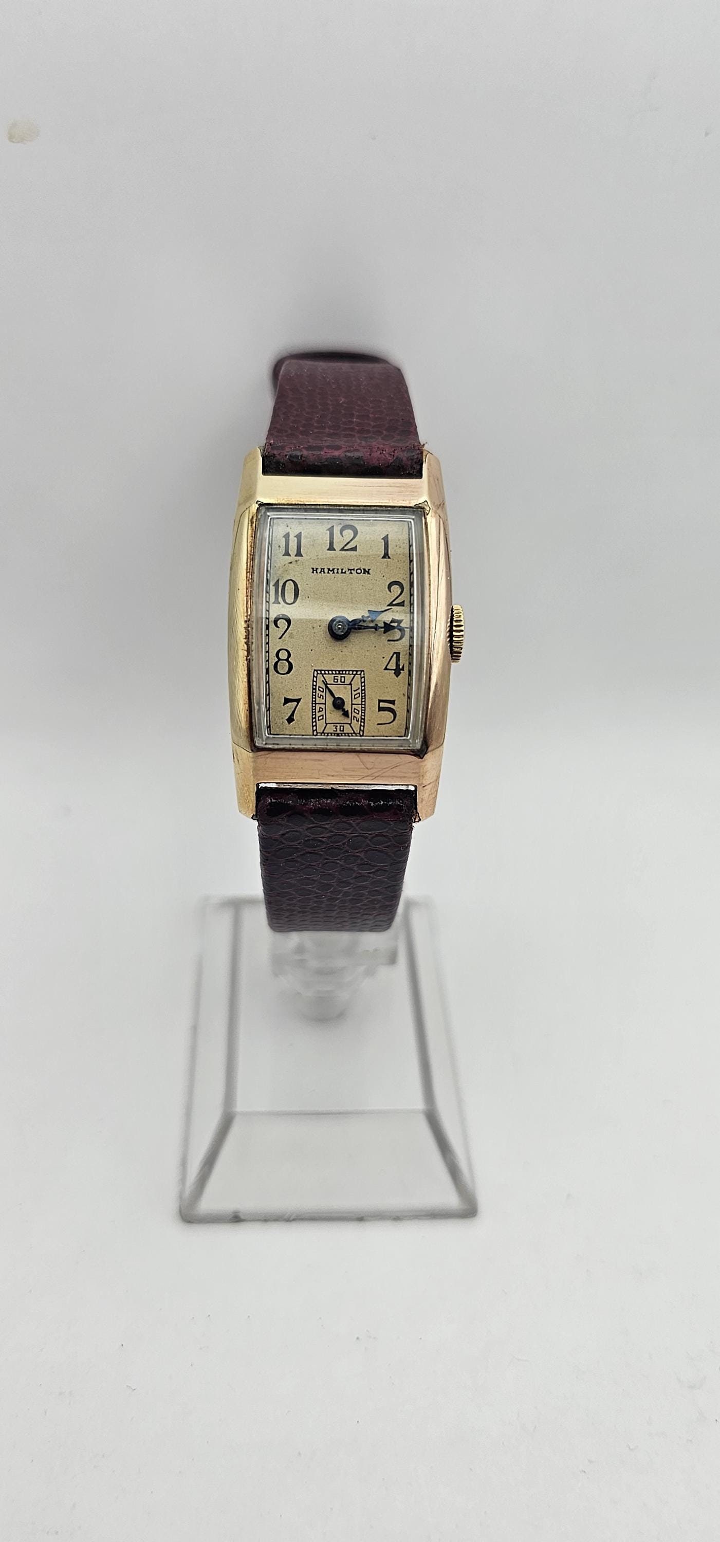 Amazing Vintage Hamilton Tank Watch, Subseconds, 14K Gold Filled Case ...