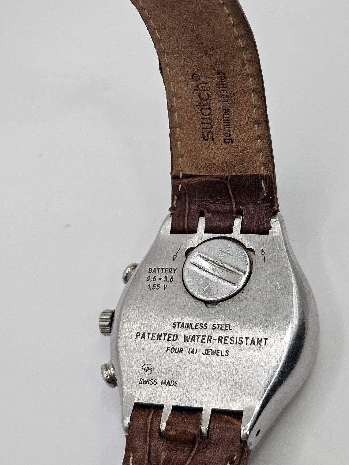 Vintage 1995 Swatch Irony Swiss Made Chrono Rough & Rugged Brown 4 ...