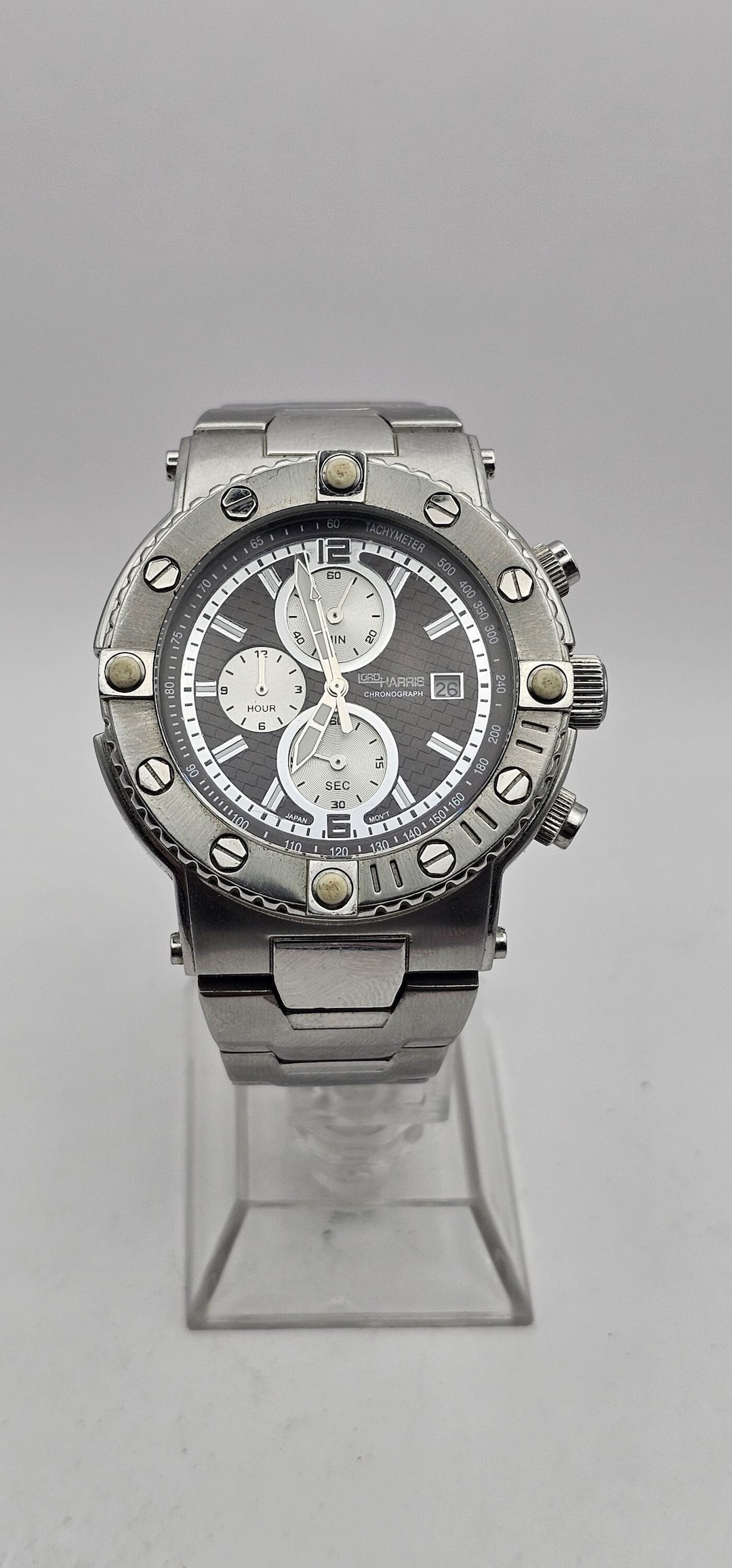 Vintage Lord Harris Chronograph Mens 42 Mm Watch, Andre Giroud Model ...