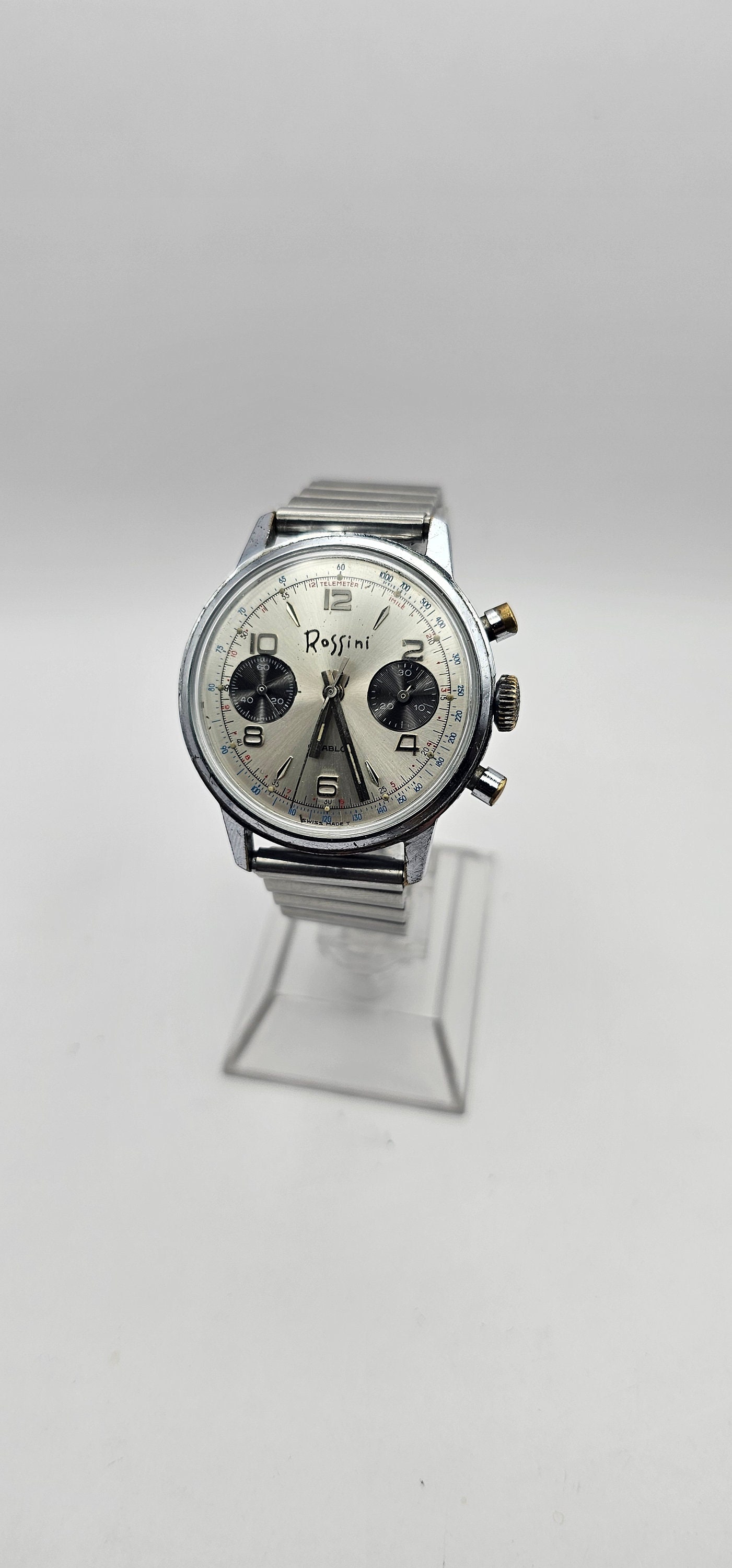 Rare and Beautiful Vintage Chronograph Rossini by Aureole Watch Co ...