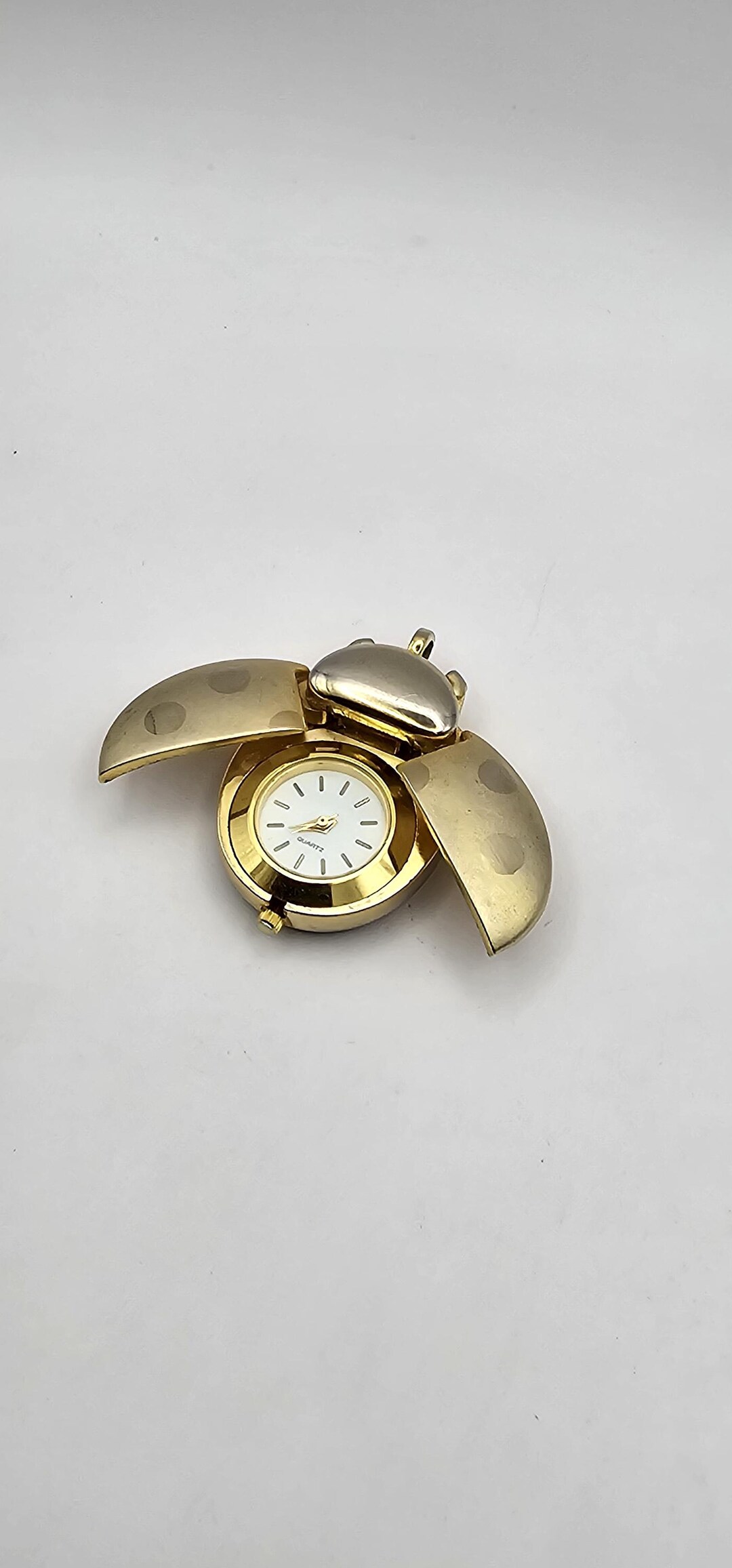 Beautiful Vintage Ladybug Peekaboo Pendant Watch, Quartz Movement ...
