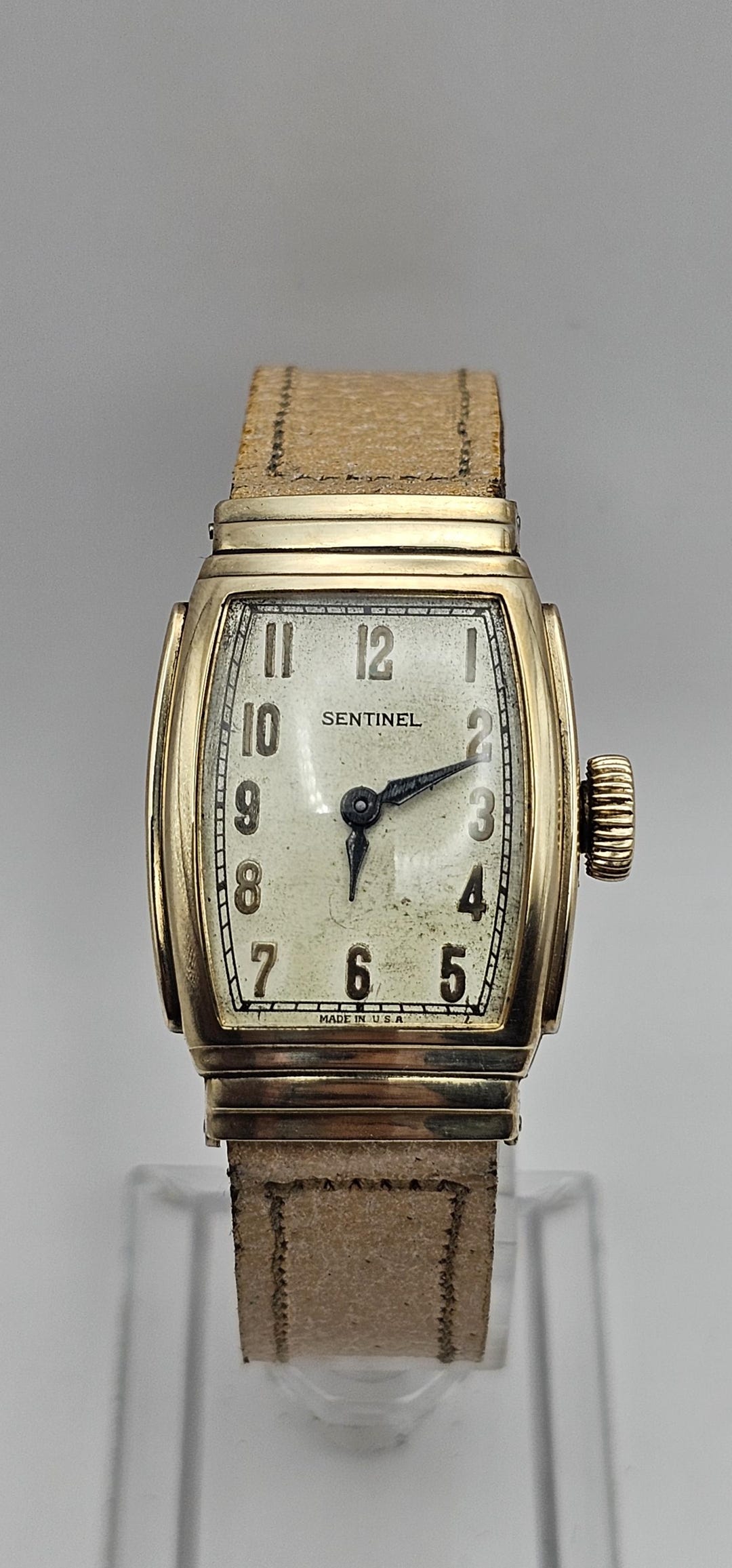 Vintage Art Deco Sentinel Ladies Tank Watch, Made in U.S.A, Gold Tone ...