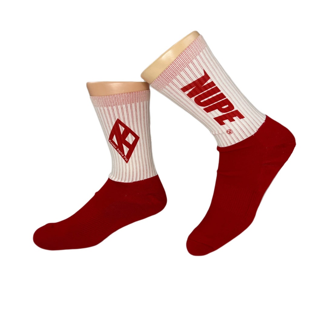 NUPE Kappa Alpha Psi Fraternity Athletic Socks | Red Socks | Gift for ...