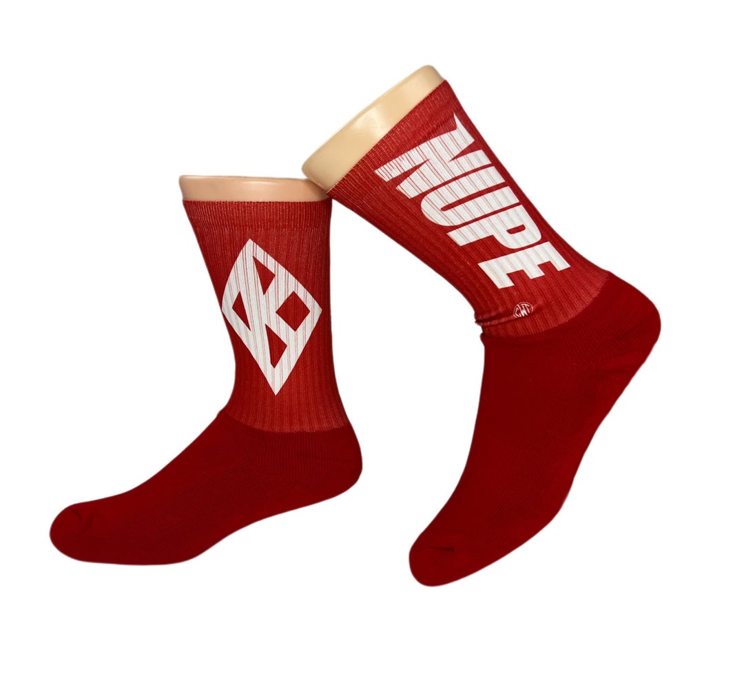 NUPE Kappa Alpha Psi Fraternity Athletic Socks | Red Socks | Gift for ...