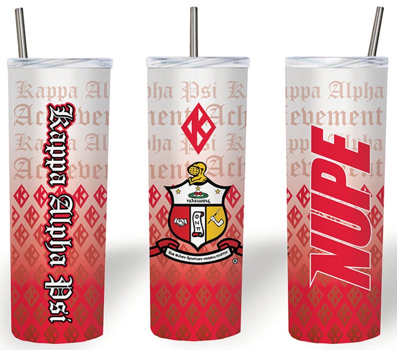 Kappa Alpha Psi | Nupes | Red & White | Fraternity | Skinny Tumbler - Etsy
