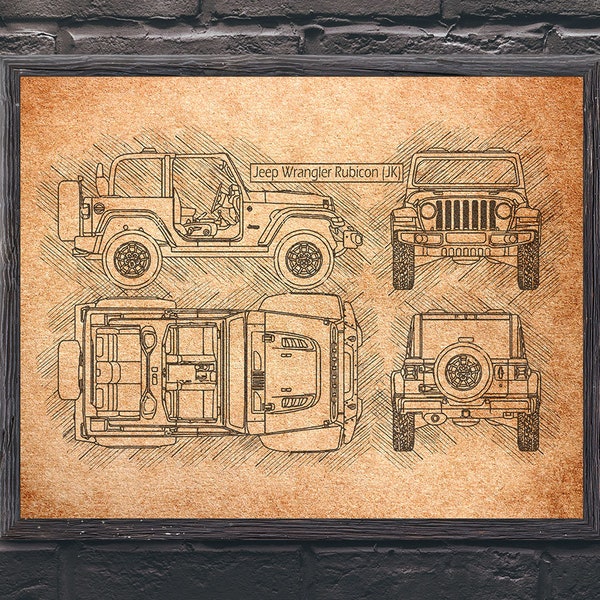 Jeep Wrangler Art - Etsy