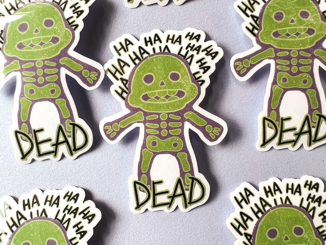Haha Dead 3x2" Die Cut Sticker - Etsy