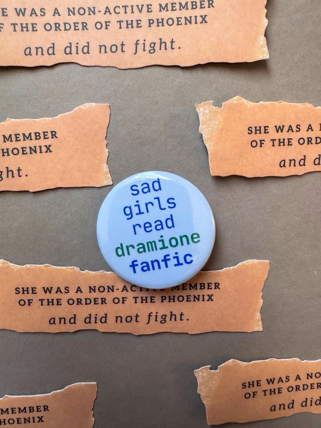 Sad Girls Read Dramione Fanfic Pin | Pinback Button | Booktok | Draco ...