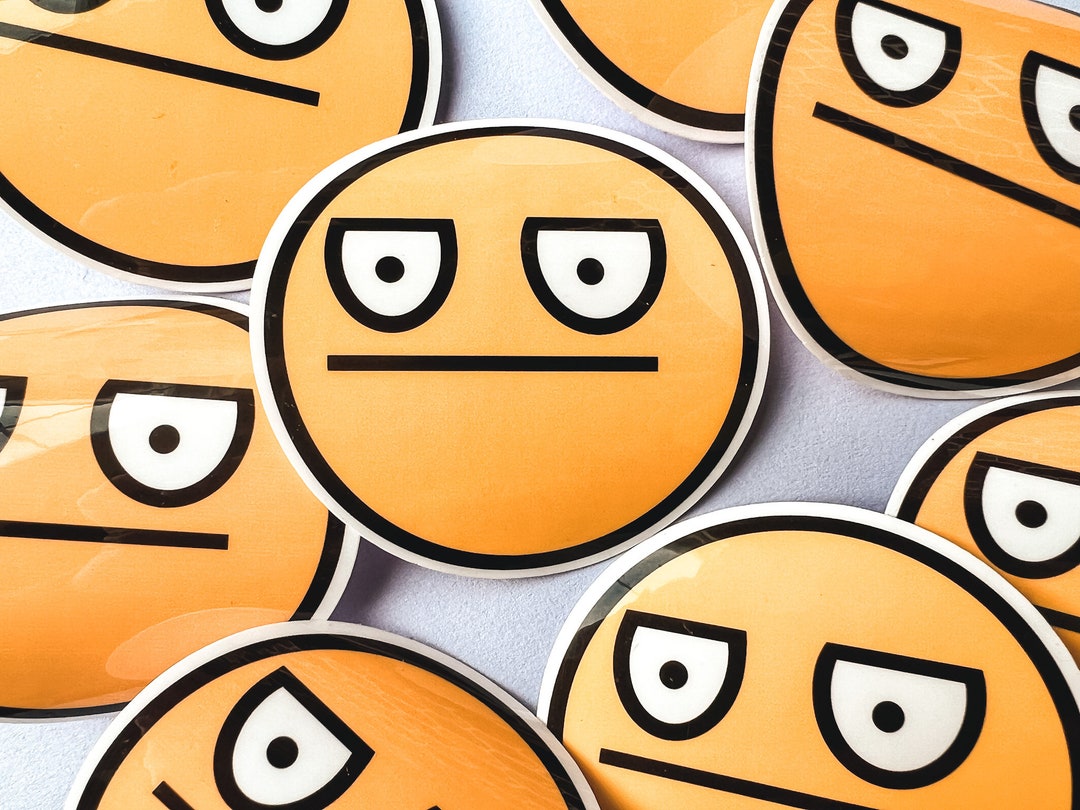Mood Face 2.5x2.5" Round Sticker - Etsy