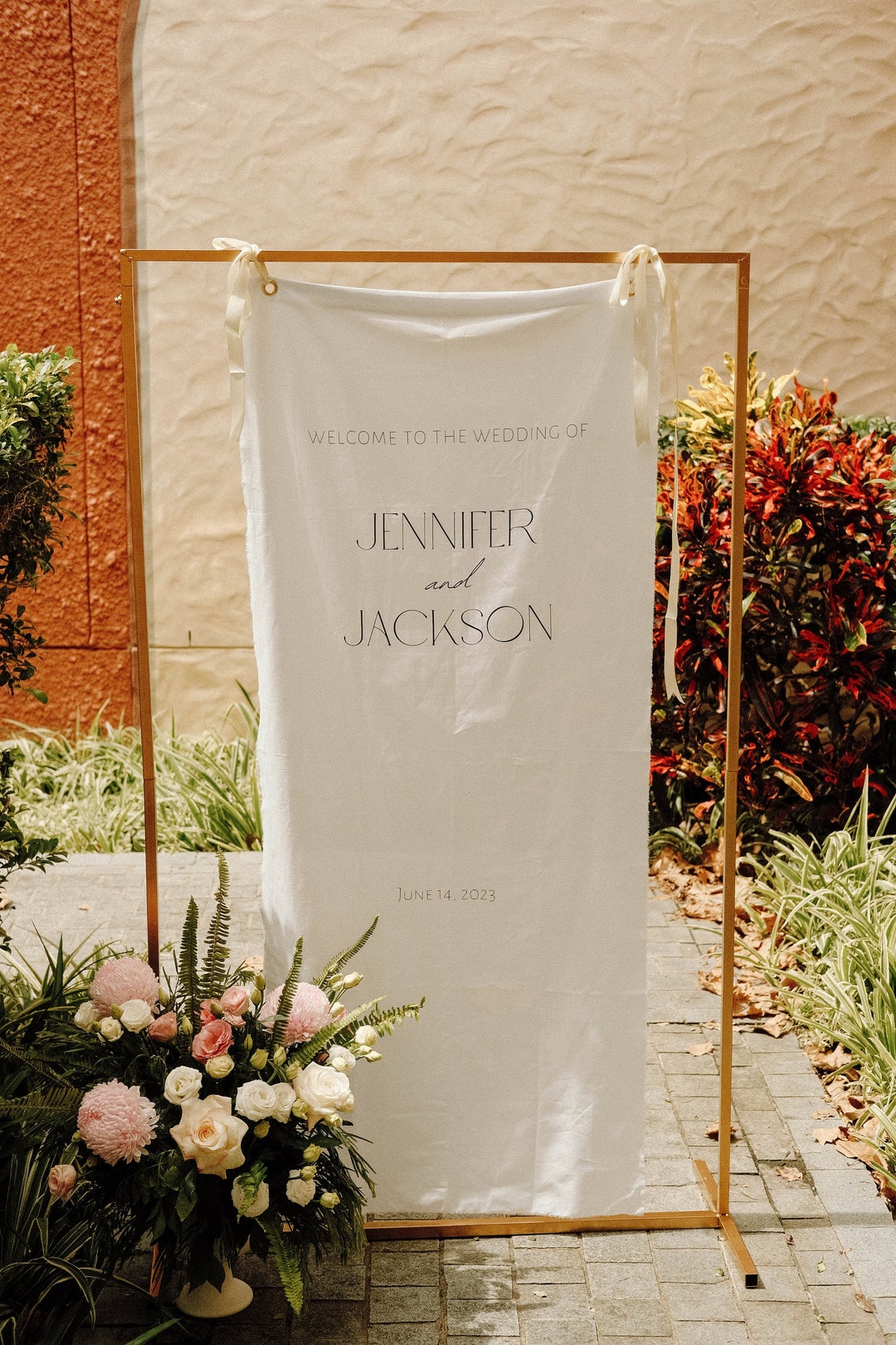 Linen Welcome Sign - Etsy