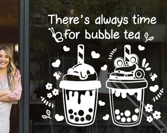 Bubble Tea Window Decal - Etsy