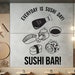 Sushi Restaurant & Bar Vinyl Decal - Perfect Window and Wall Decor for ...