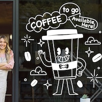 Coffee Shop Wall Decal - Café Kitchen Sticker - Perfect for Breakroom ...