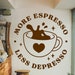 Hand-drawn Coffee Quote Decal for Shop Window and Wall - Unique ...