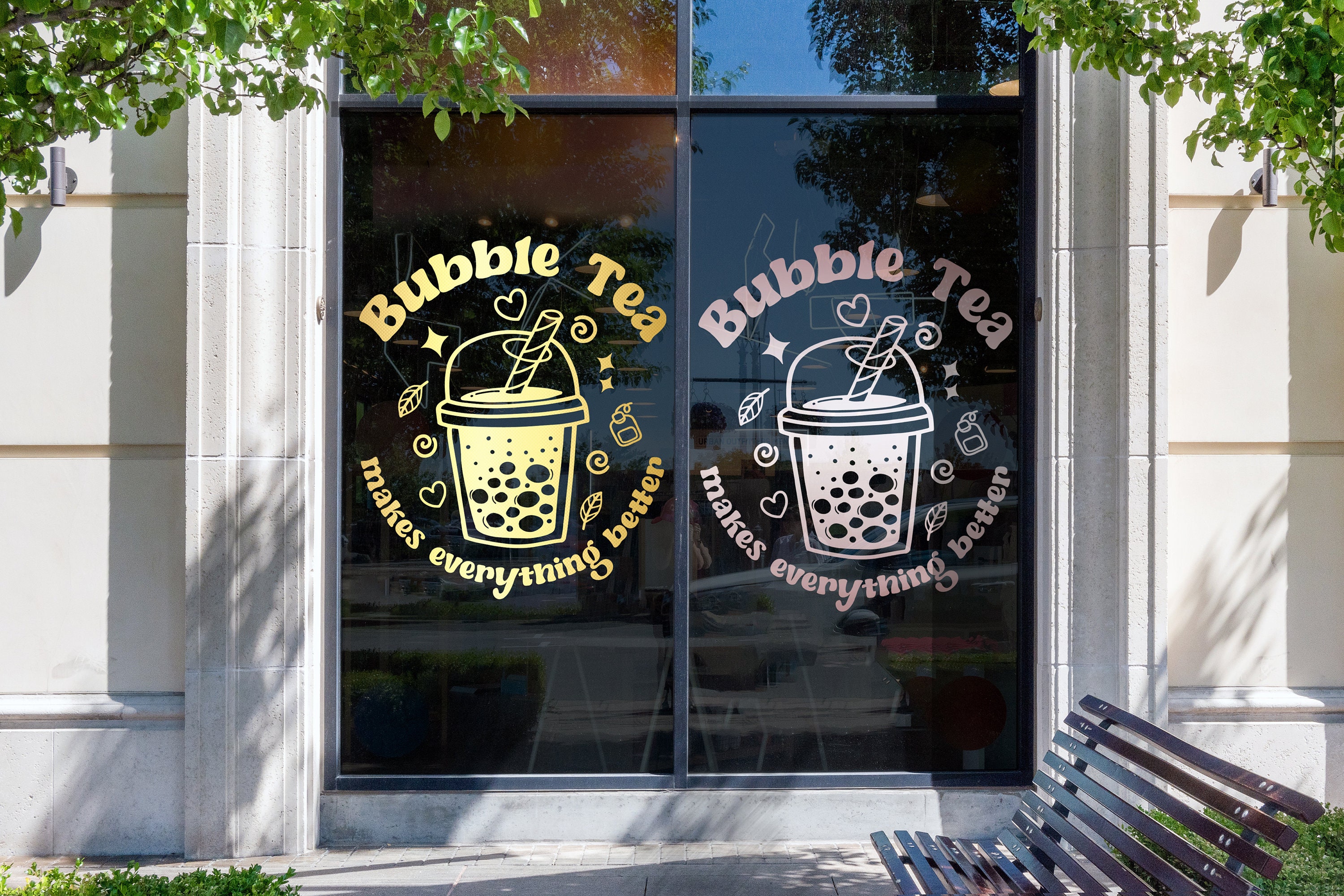 Bubble Tea Decal for Shop Window Decoration and Business - Etsy