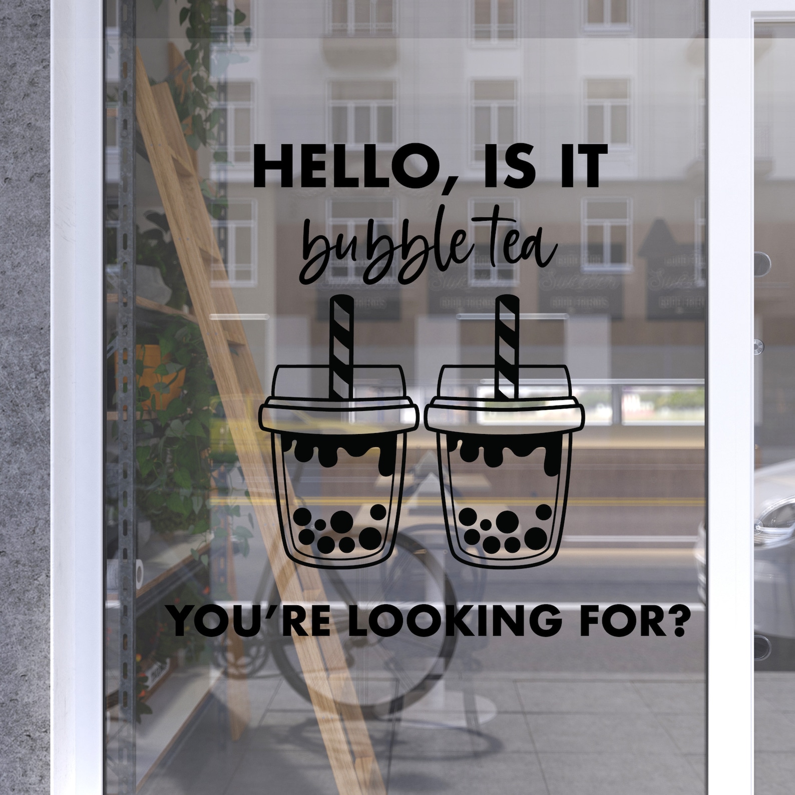 Boba Tea Decal for Shop Window and Wall Bubble Tea Vinyl - Etsy Australia