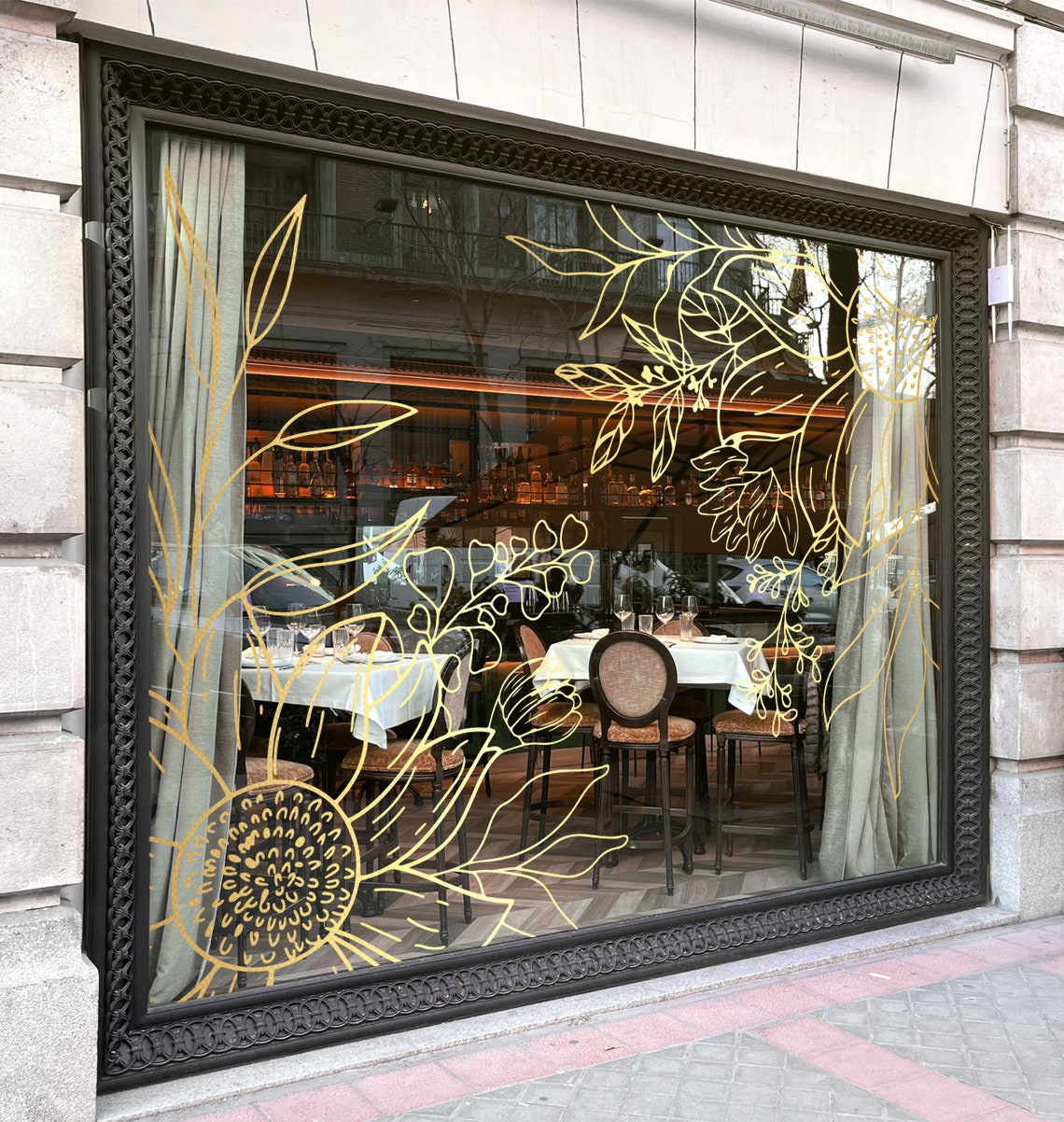 Sunflower Decals Flower Wreath Decal for Shop Window Display - Etsy