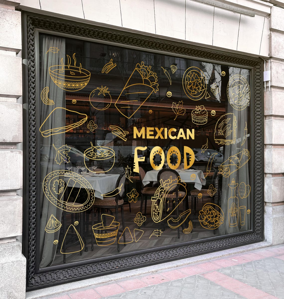 Mexican Food Vinyl Decal Stickers – Perfect for Restaurants Display ...