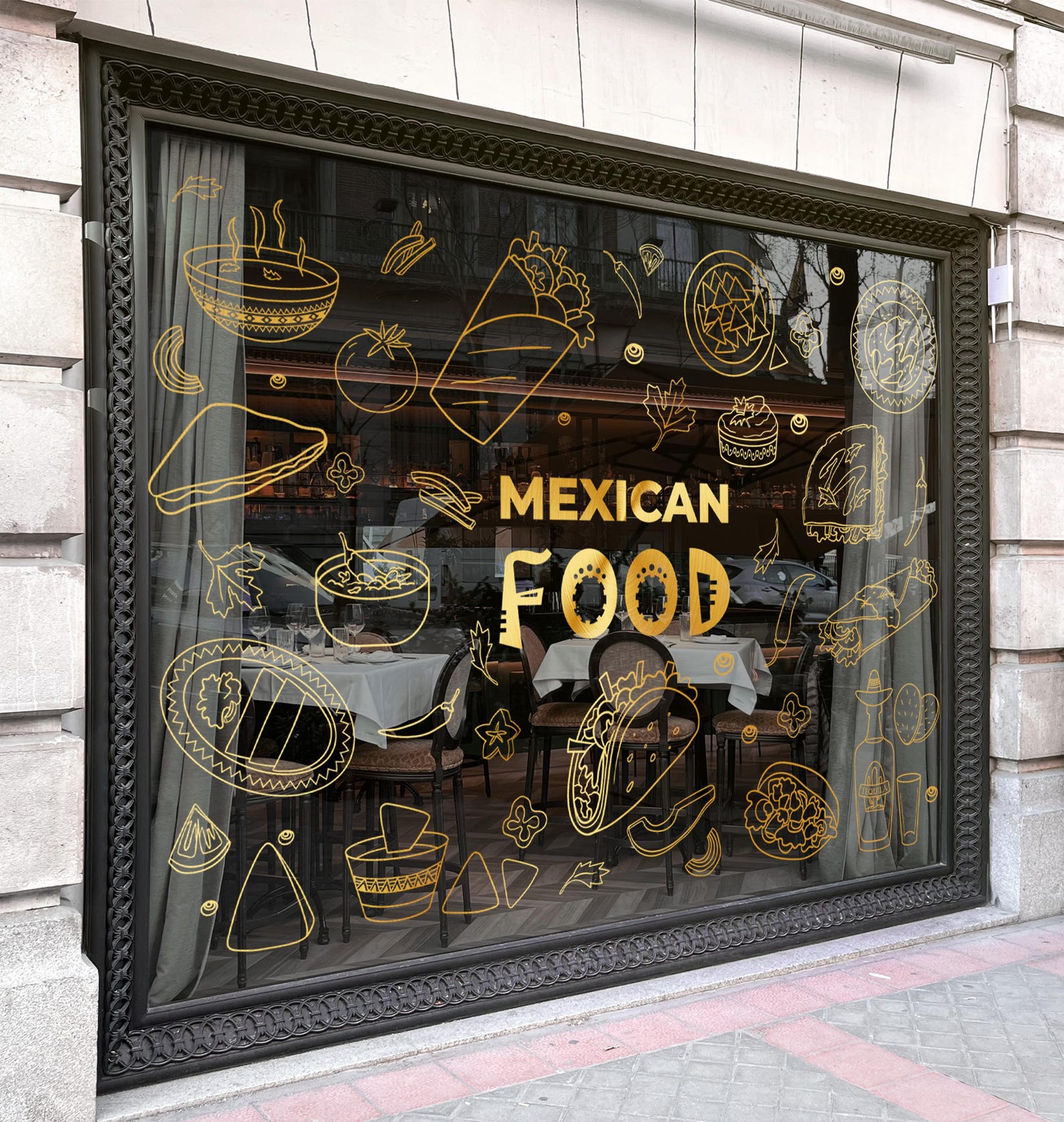 Mexican Food Vinyl Decal Stickers – Perfect for Restaurants Display ...