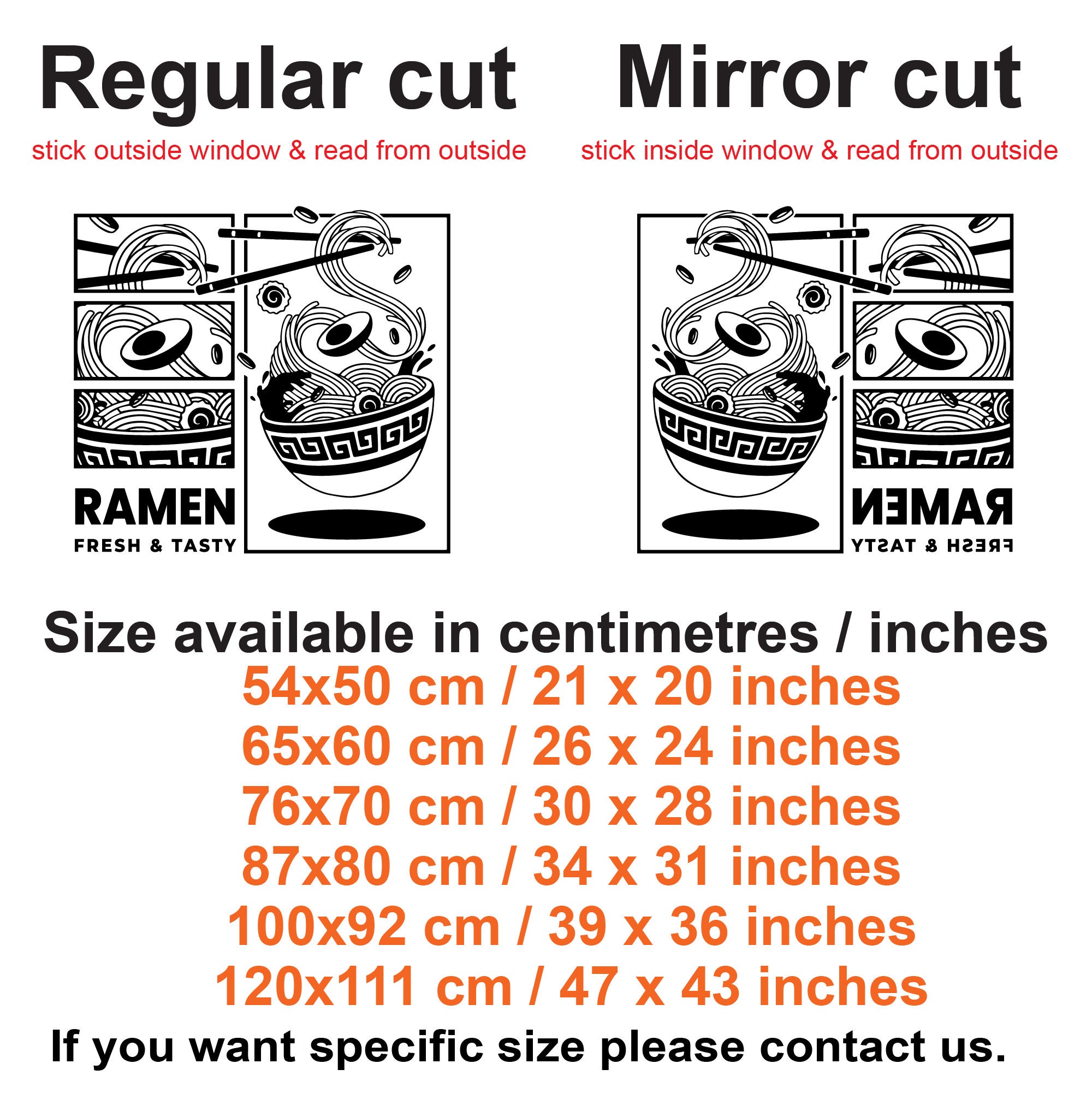 Ramen Delight Window Decal - Fresh & Tasty Noodle Wall Art for ...