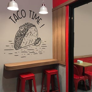 Mexican Tacos Food Quote Decal Sticker Window & Wall Decoration for ...