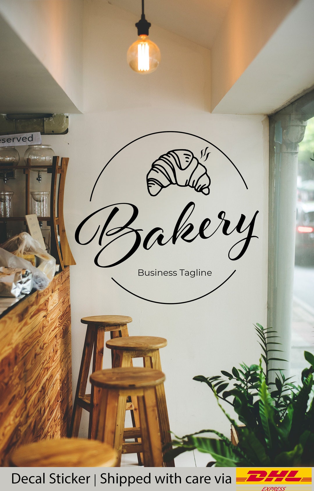 Bakery Pastry Logo Vinyl Decal Business Sign | Bread Croissant ...
