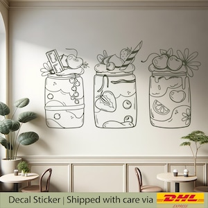 Realistic Fruity Smoothies Glass Sticker Decals for Wall and Window ...