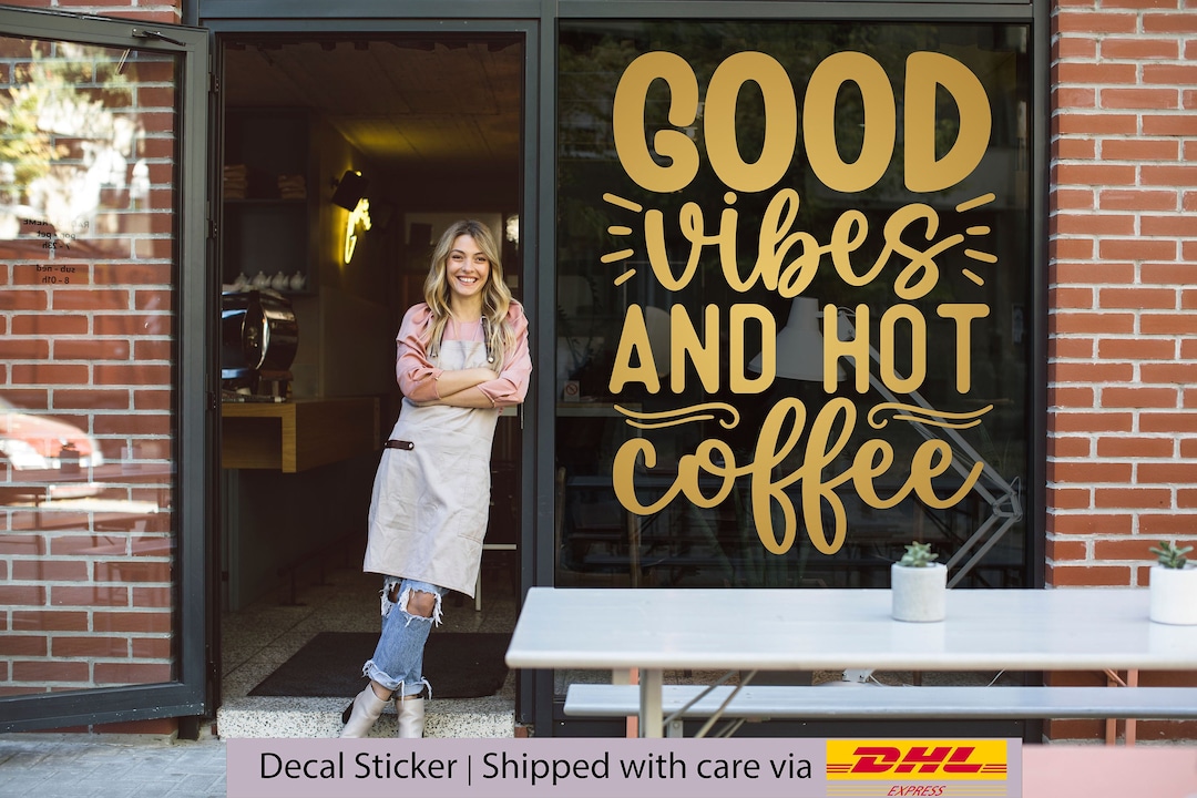 Coffee Quote Decal Signage for Window and Wall Front Store Shop ...