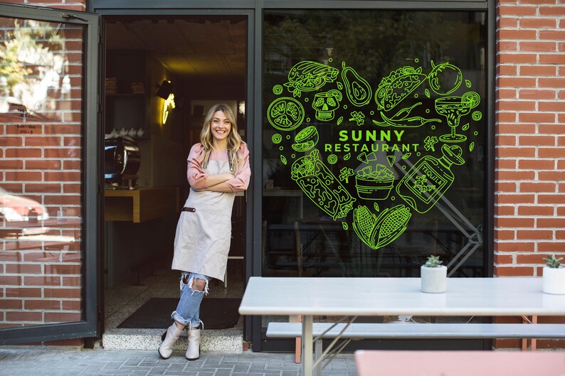 Mexican Food Vinyl Decal Stickers – Perfect for Restaurants Display ...