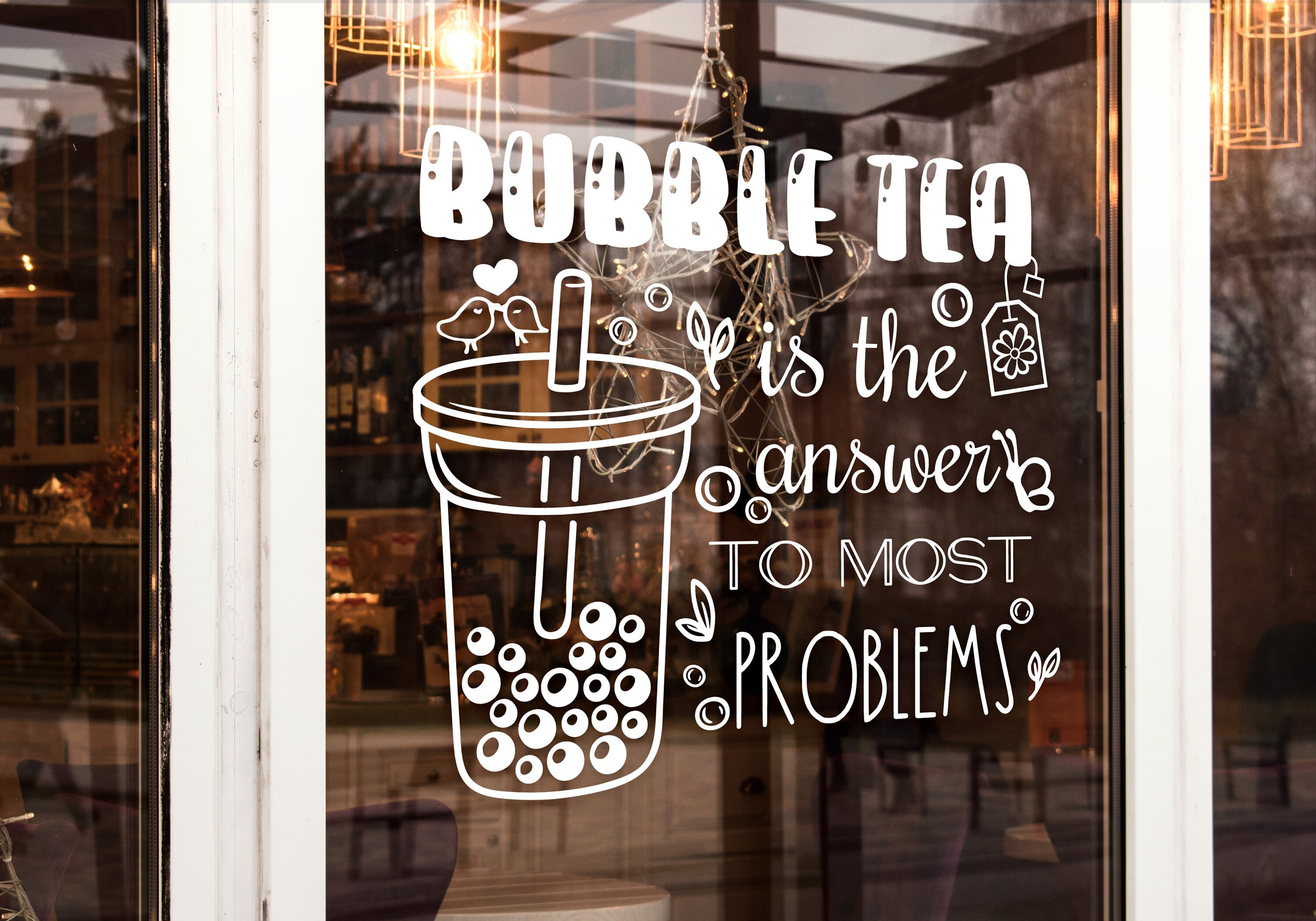 Front Shop Bubble Tea Decal Shop Window Decor Boba Tea - Etsy Australia