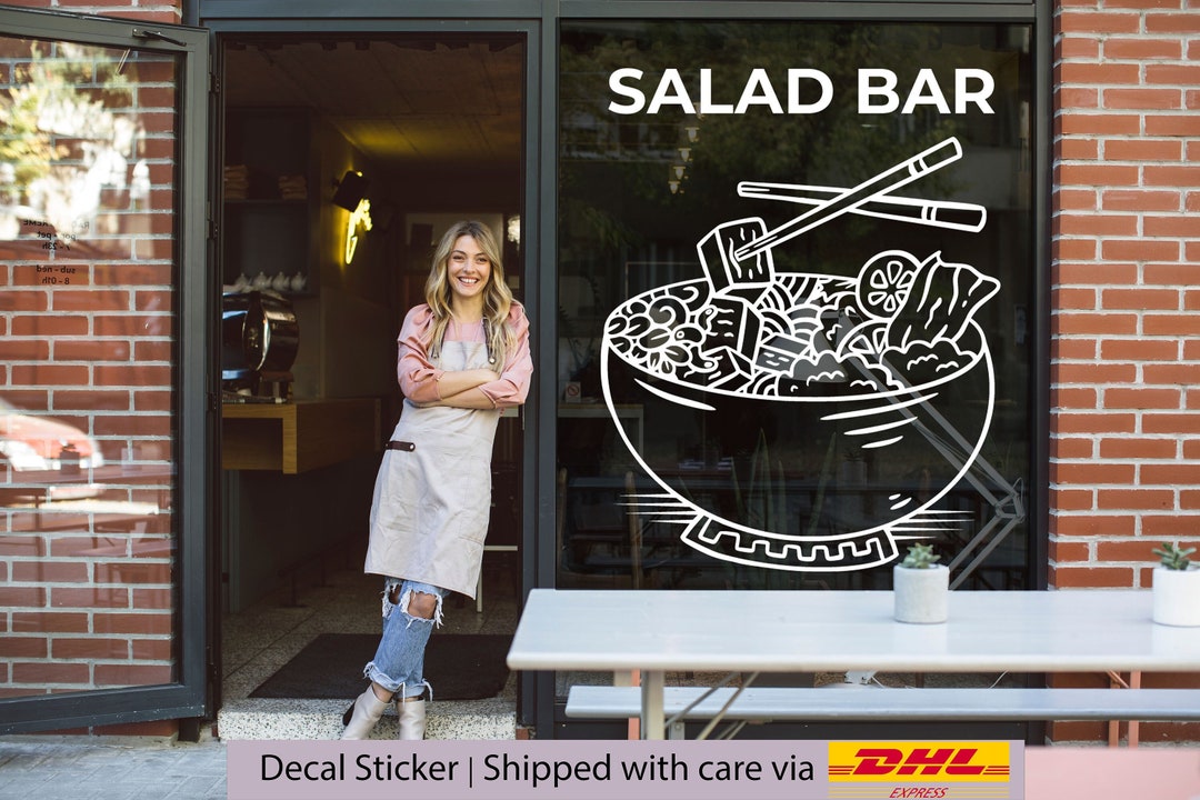 Poke Decal for Restaurant and Frontstore Display on Window and Wall ...