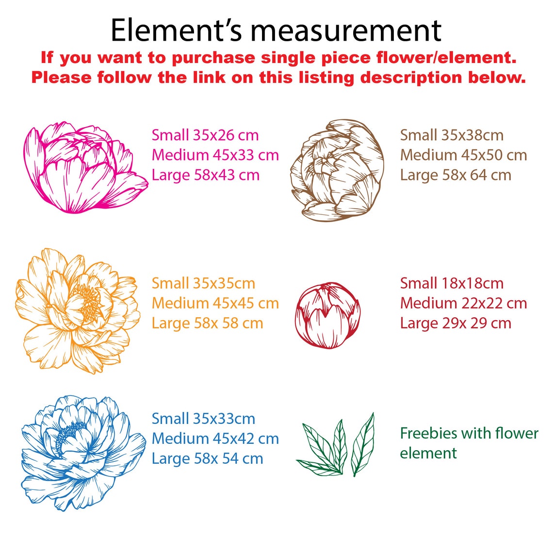 Large Peony Flower Decal for Shop Window and Wall Decoration - Etsy