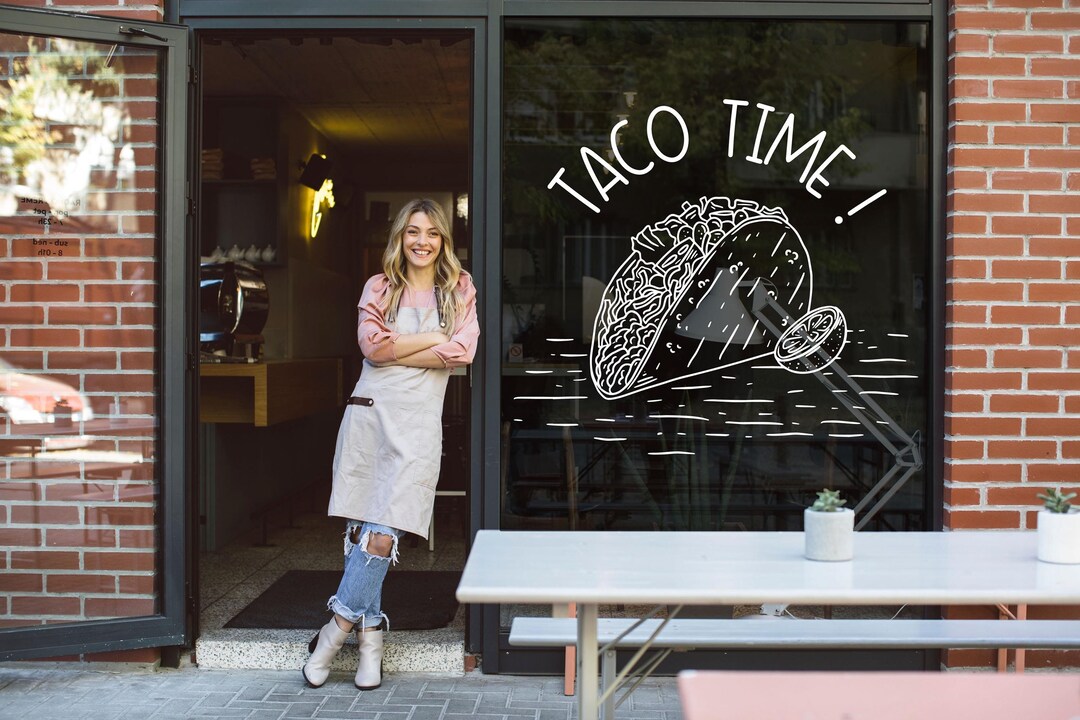 Mexican Tacos Food Quote Decal Sticker Window & Wall Decoration for ...