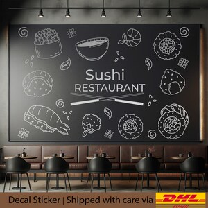 Sushi-themed Icon Decal - Ideal for Commercial Signage Display Store ...