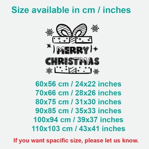 Christmas Present Gift Box Window Decoration Sticker, Merry Christmas ...