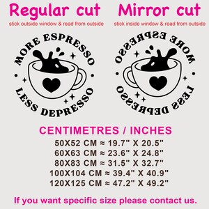 Hand-drawn Coffee Quote Decal for Shop Window and Wall Unique Handmade ...