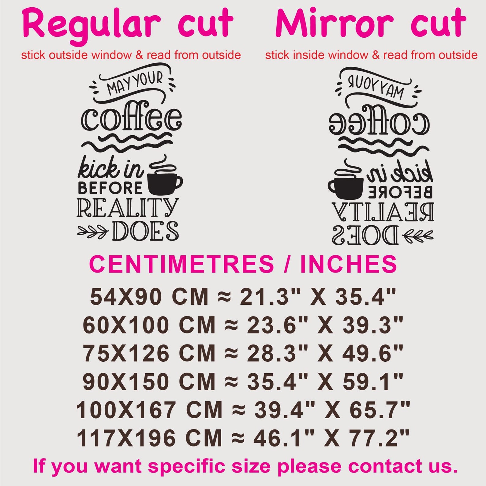 Large Coffee Quote Decals Restaurant Decor, Beautiful Coffee Line Art ...