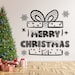 Christmas Present Gift Box Window Decoration Sticker, Merry Christmas ...