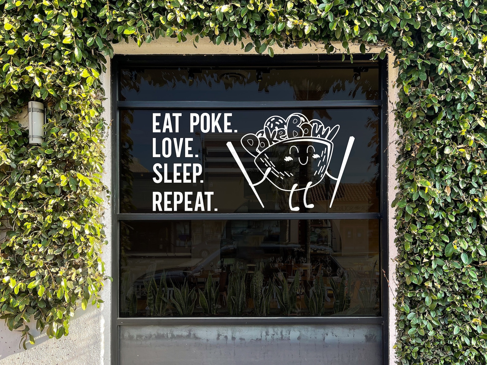 Hawaii Poke Bowl Decal Restaurant Window Decoration Removable - Etsy