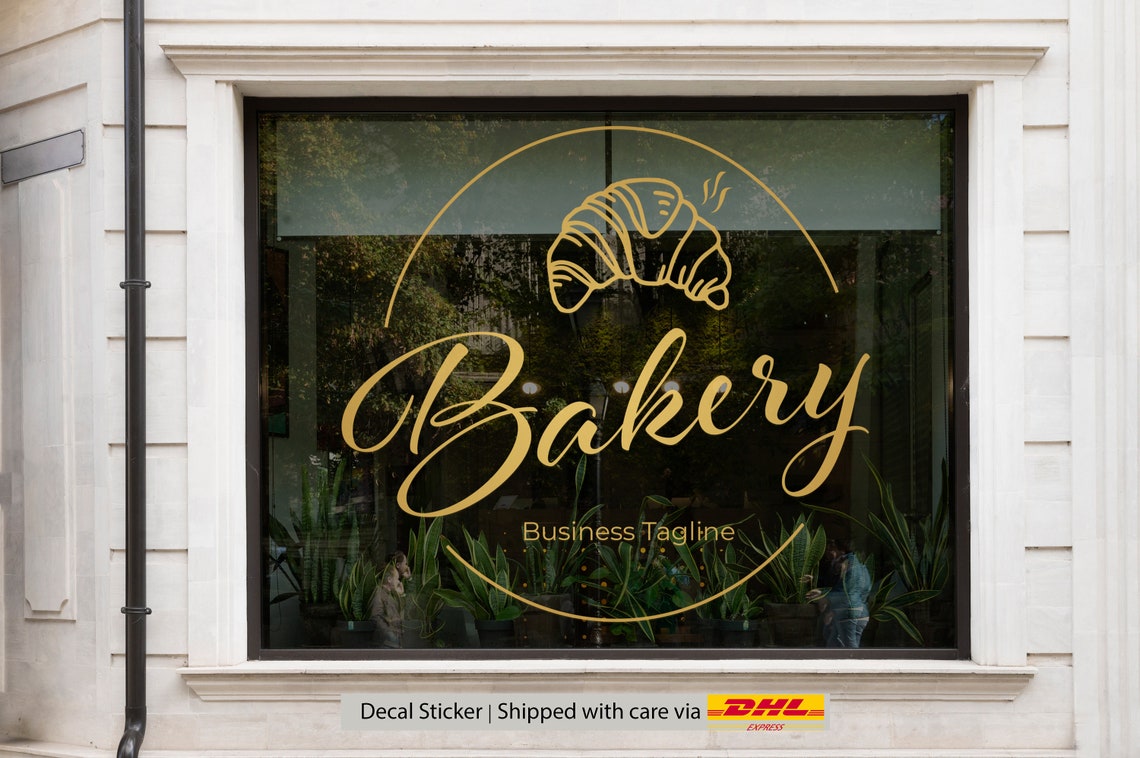 Bakery Pastry Logo Vinyl Decal Business Sign | Bread Croissant ...