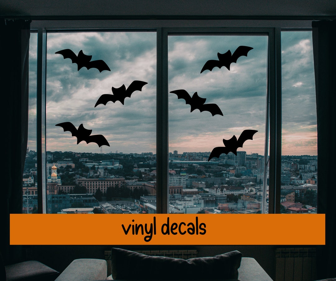 Spooky Bat Sticker for Halloween Decoration Large Bat - Etsy