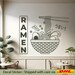 Ramen Bowl Window Decal - Noodle Cup Wall Art for Restaurants, Stylish ...